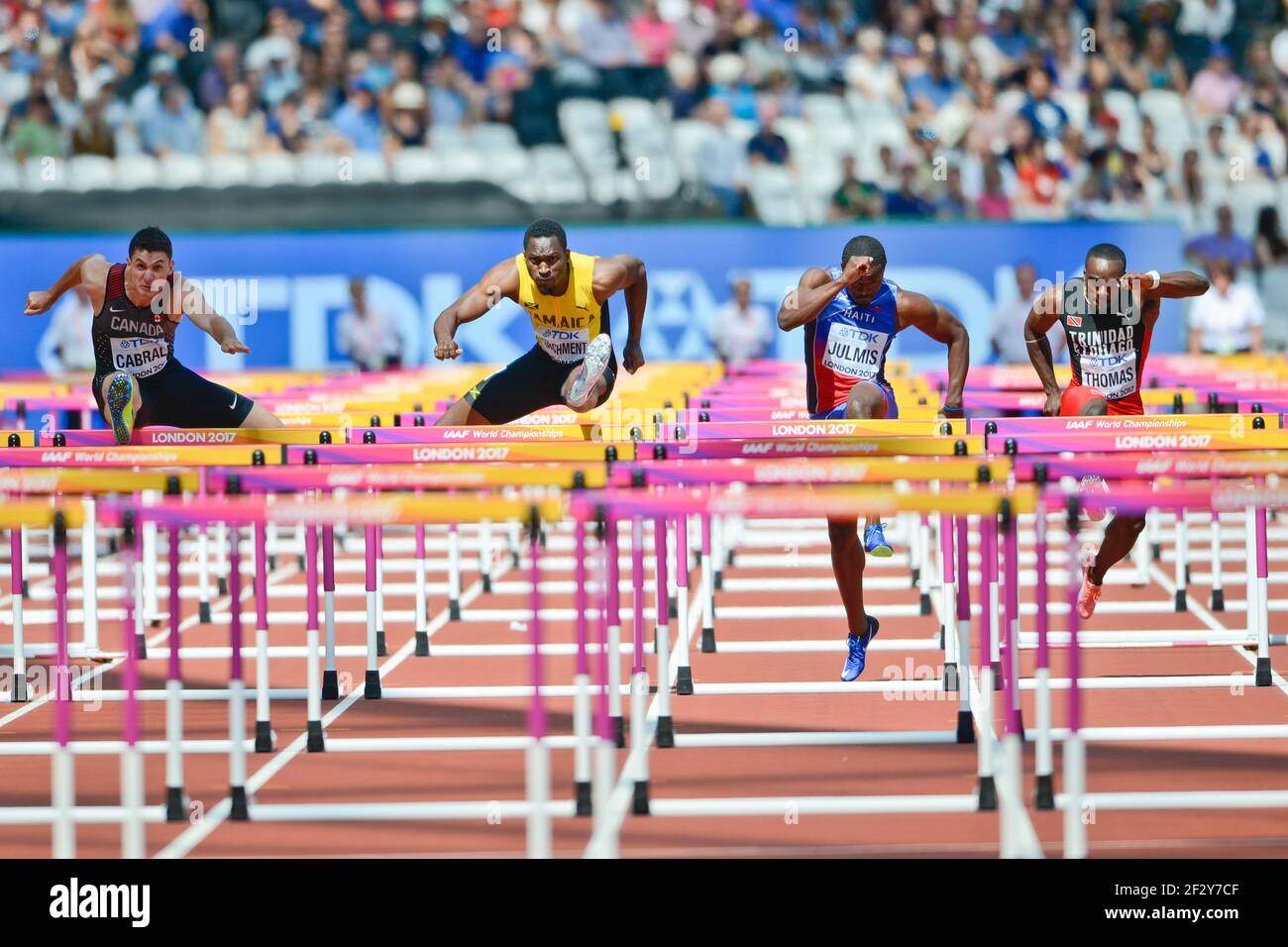 Hansle Parchment (JAM), Johnathan Cabral (CAN), Jeffrey Julmis (HAI ...