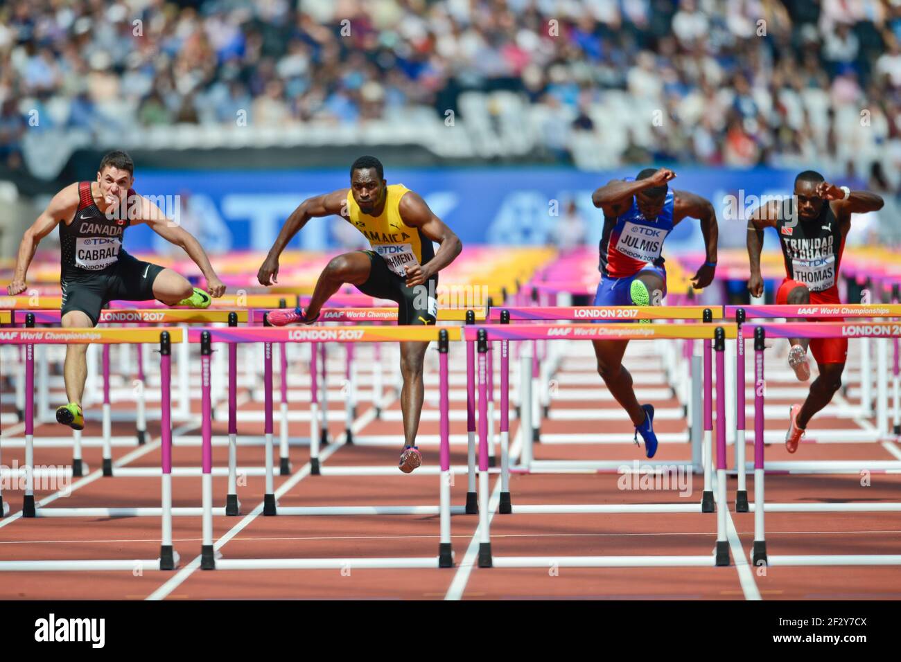 Hansle Parchment (JAM), Johnathan Cabral (CAN), Jeffrey Julmis (HAI ...