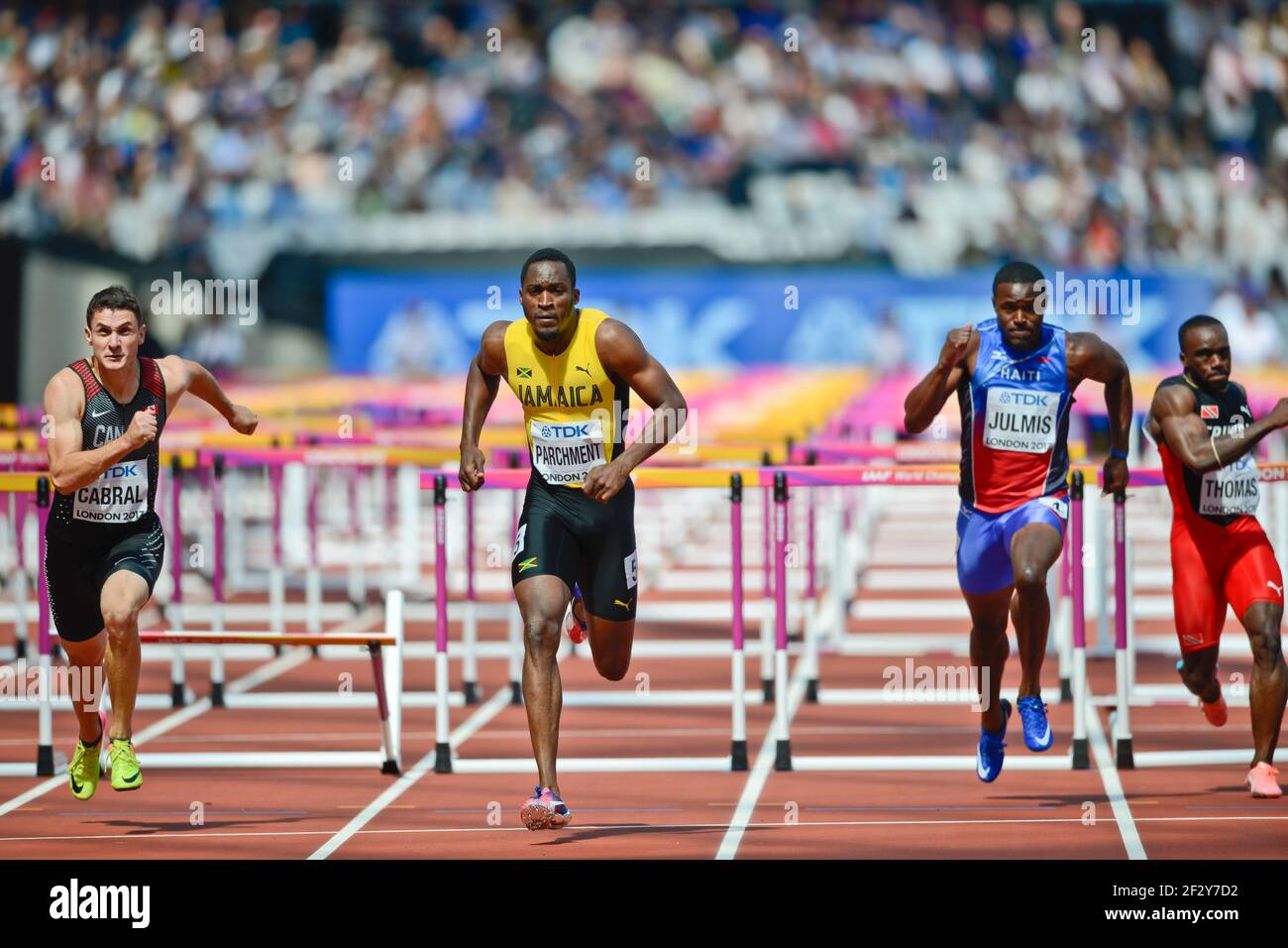 Hansle Parchment (JAM), Johnathan Cabral (CAN), Jeffrey Julmis (HAI ...