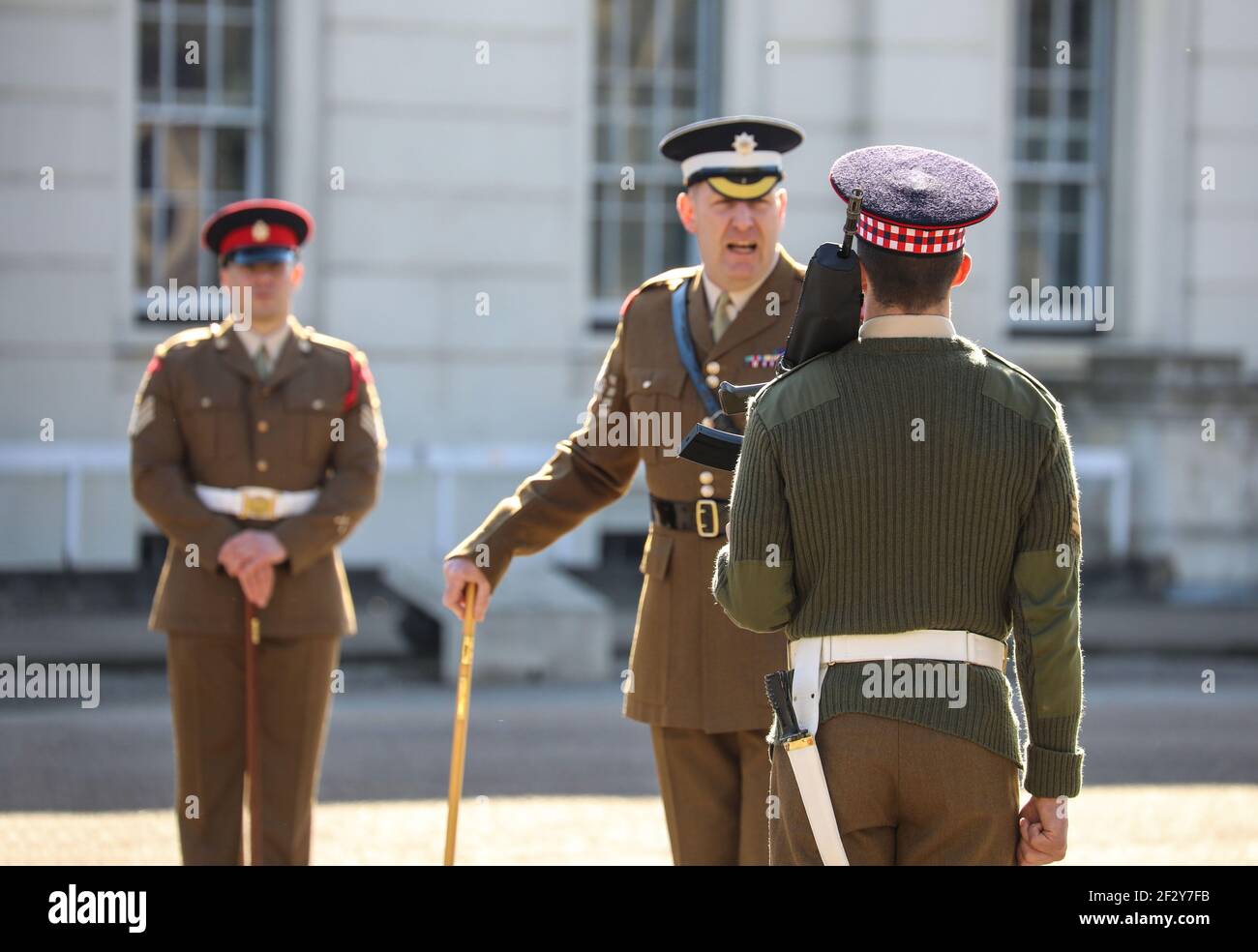 London, UK. 09th Mar, 2021. Servicemen of the Foot Guards Battalions ...