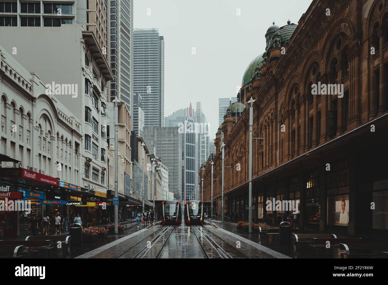 Qvb light rail stop hi-res stock photography and images - Alamy