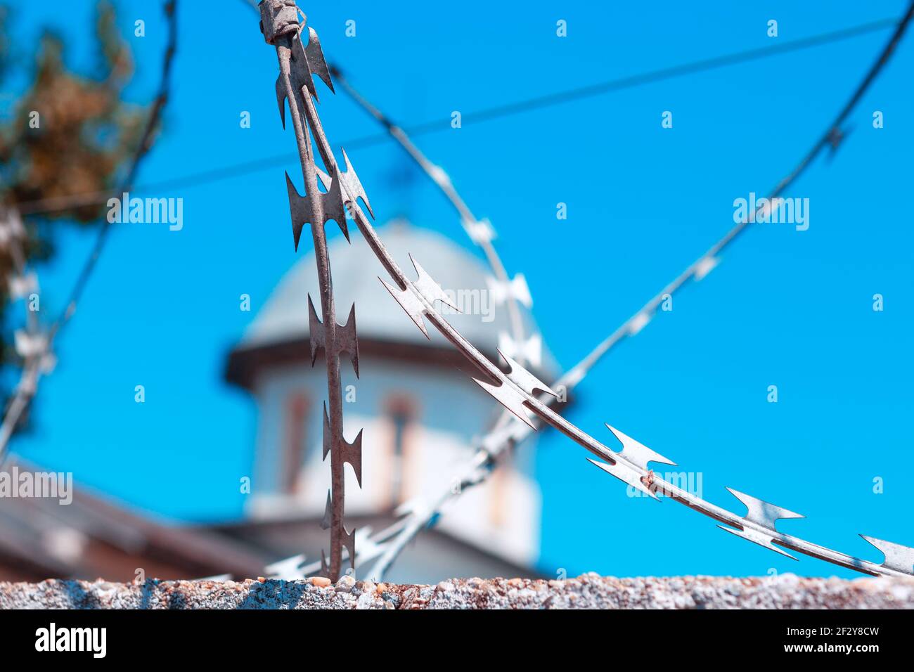 Prison tower silhouette hi-res stock photography and images - Alamy