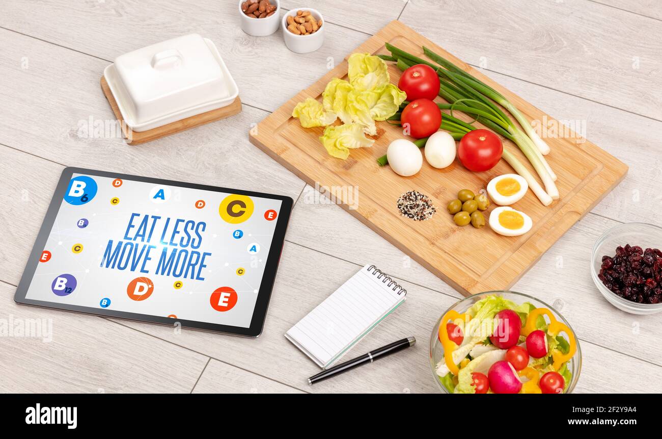 Healthy Tablet Pc compostion Stock Photo - Alamy