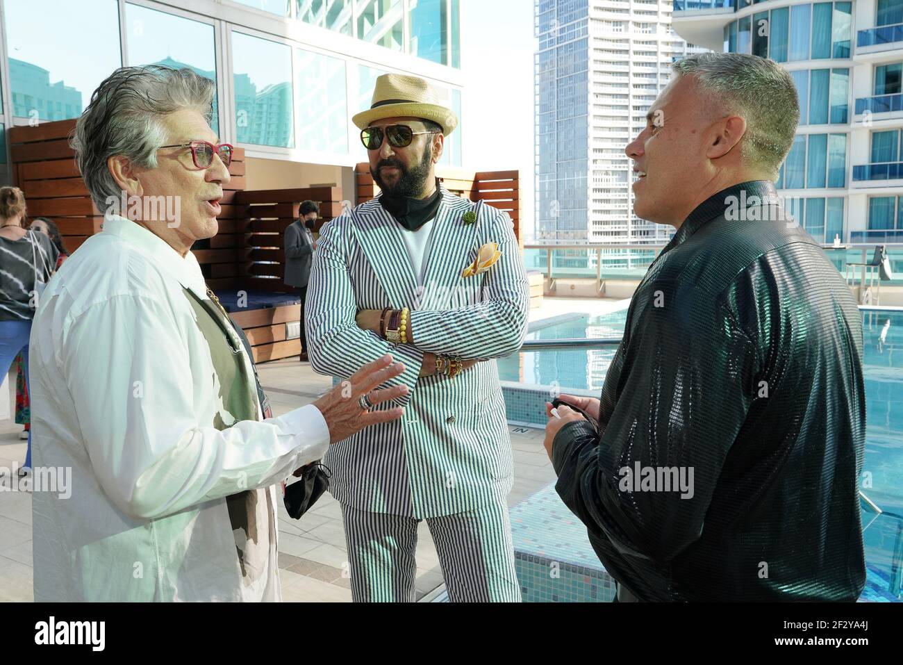 MIAMI, FL-MArCH 13: Director (A New Dawn) Manny Soto, Ricardo Aldama ...