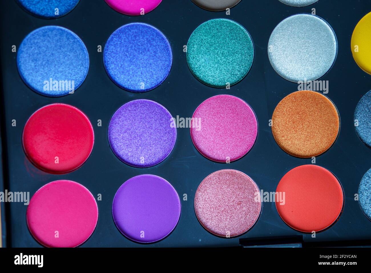 Makeup pallets of many colors Stock Photo - Alamy