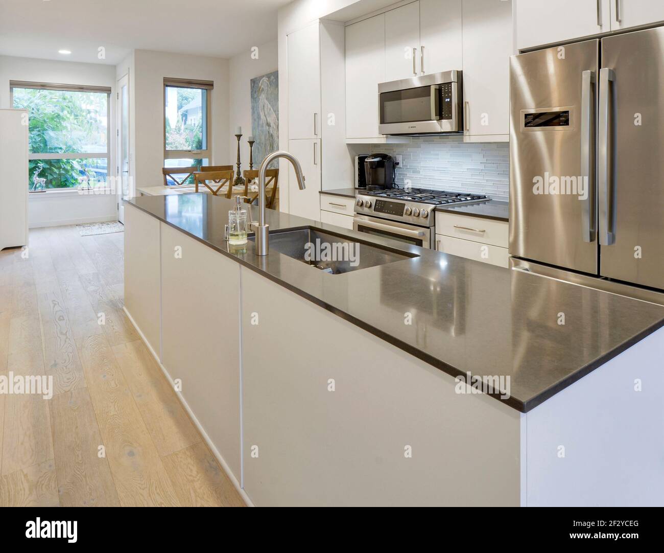 Modern residential kitchen interior Stock Photo - Alamy