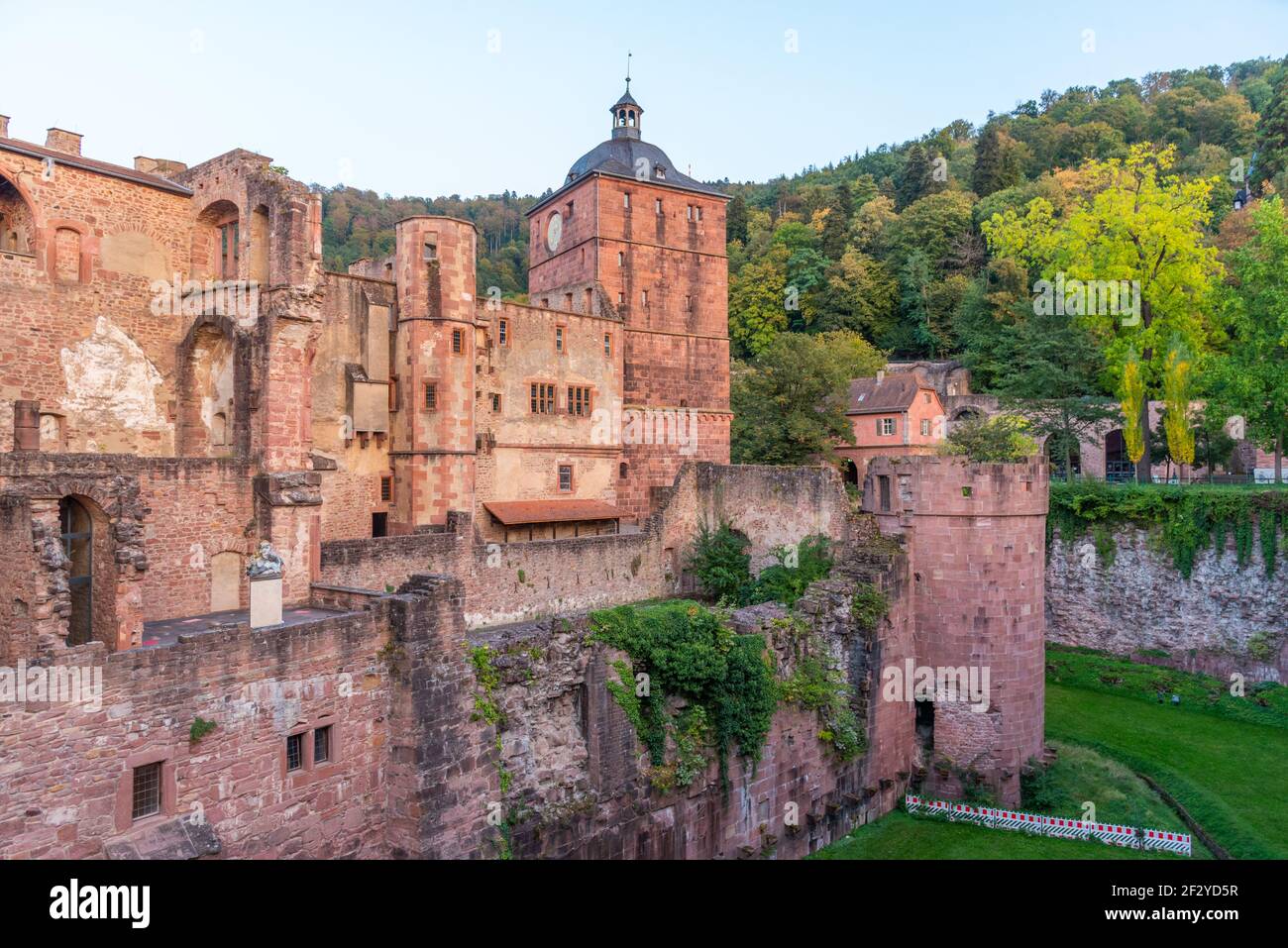Sunset view of the Heidelberg castle in Germany Stock Photo - Alamy