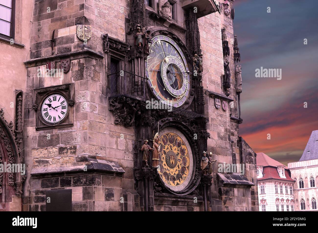 Part prague astronomical clock hi-res stock photography and images - Alamy