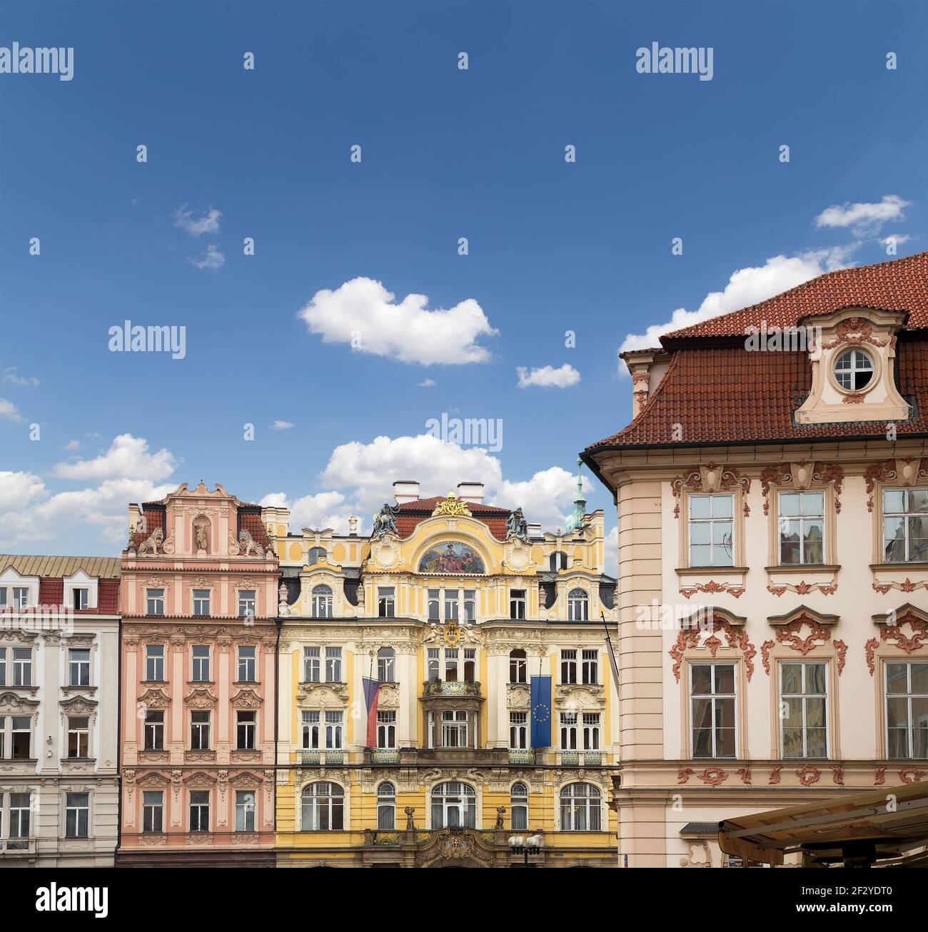 Old town houses in Prague, Czech Republic Stock Photo - Alamy