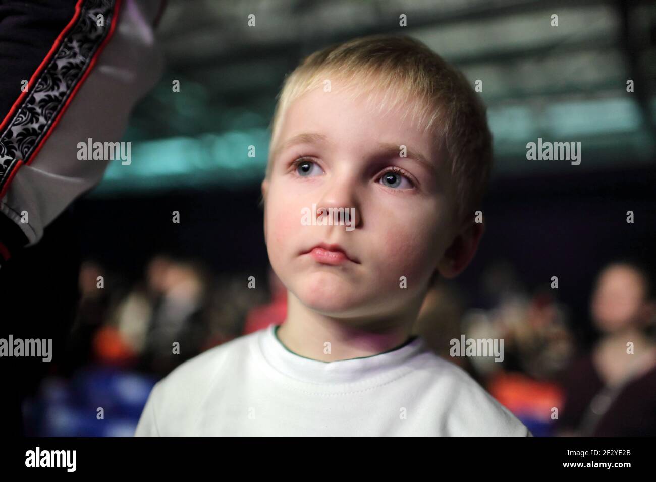Portrait of a boy at a concert Stock Photo - Alamy