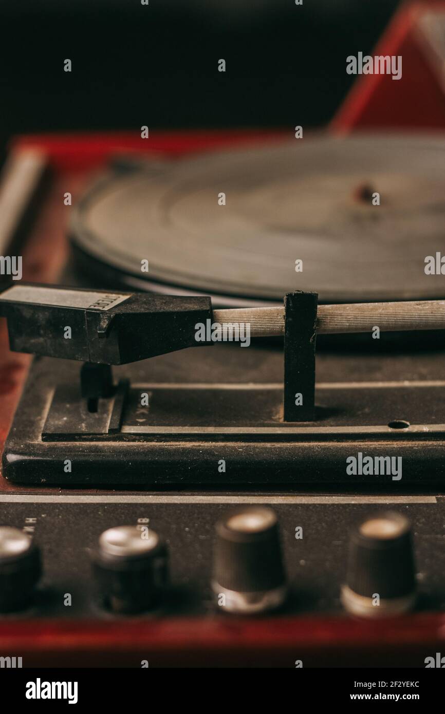 turntable technology music entertainment retro gramophone Studio Stock ...