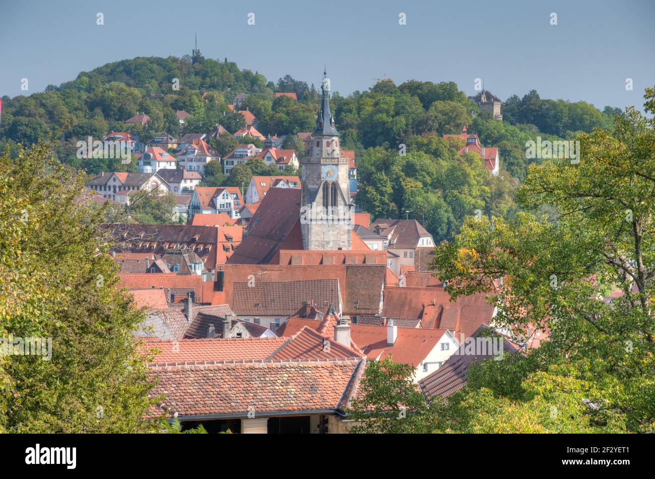 Aerial view of the old town of Tubingen, Germany Stock Photo - Alamy
