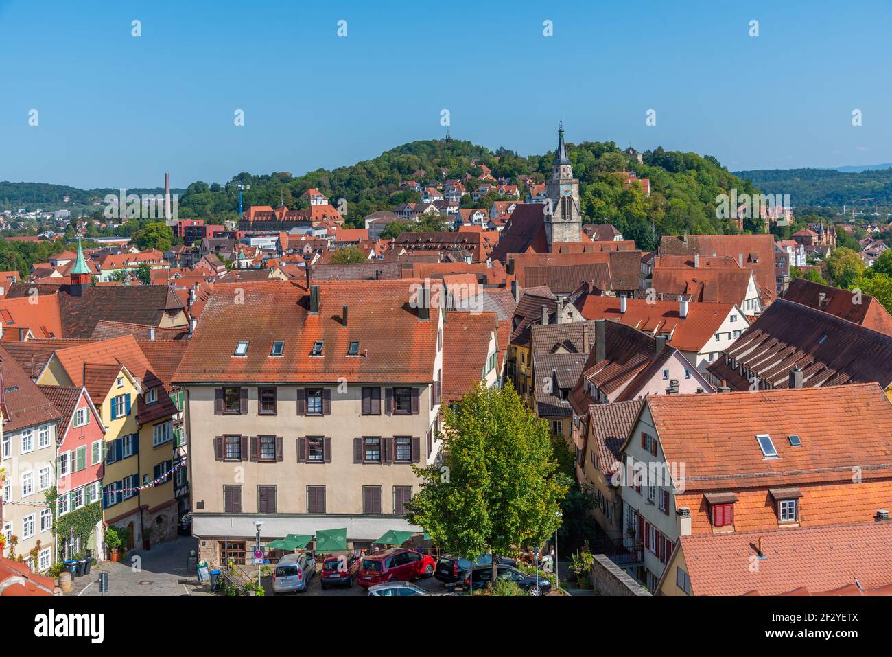 Aerial view of the old town of Tubingen, Germany Stock Photo - Alamy
