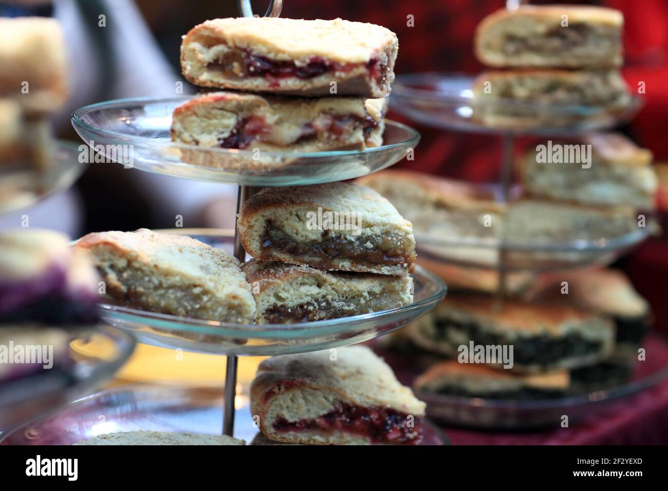 Sweet pies in plates hi-res stock photography and images - Alamy