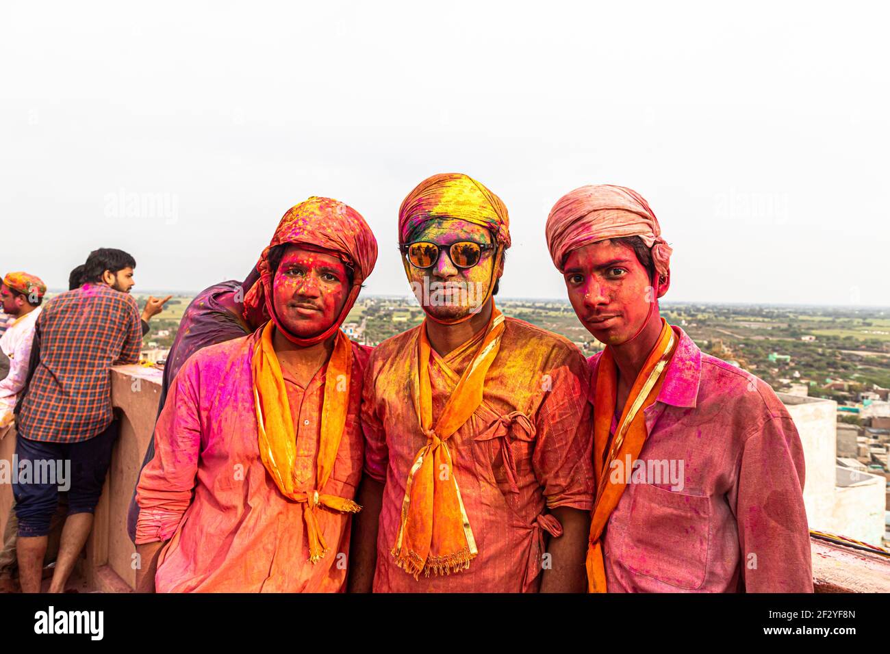 Indian man at holi festival hi-res stock photography and images - Alamy