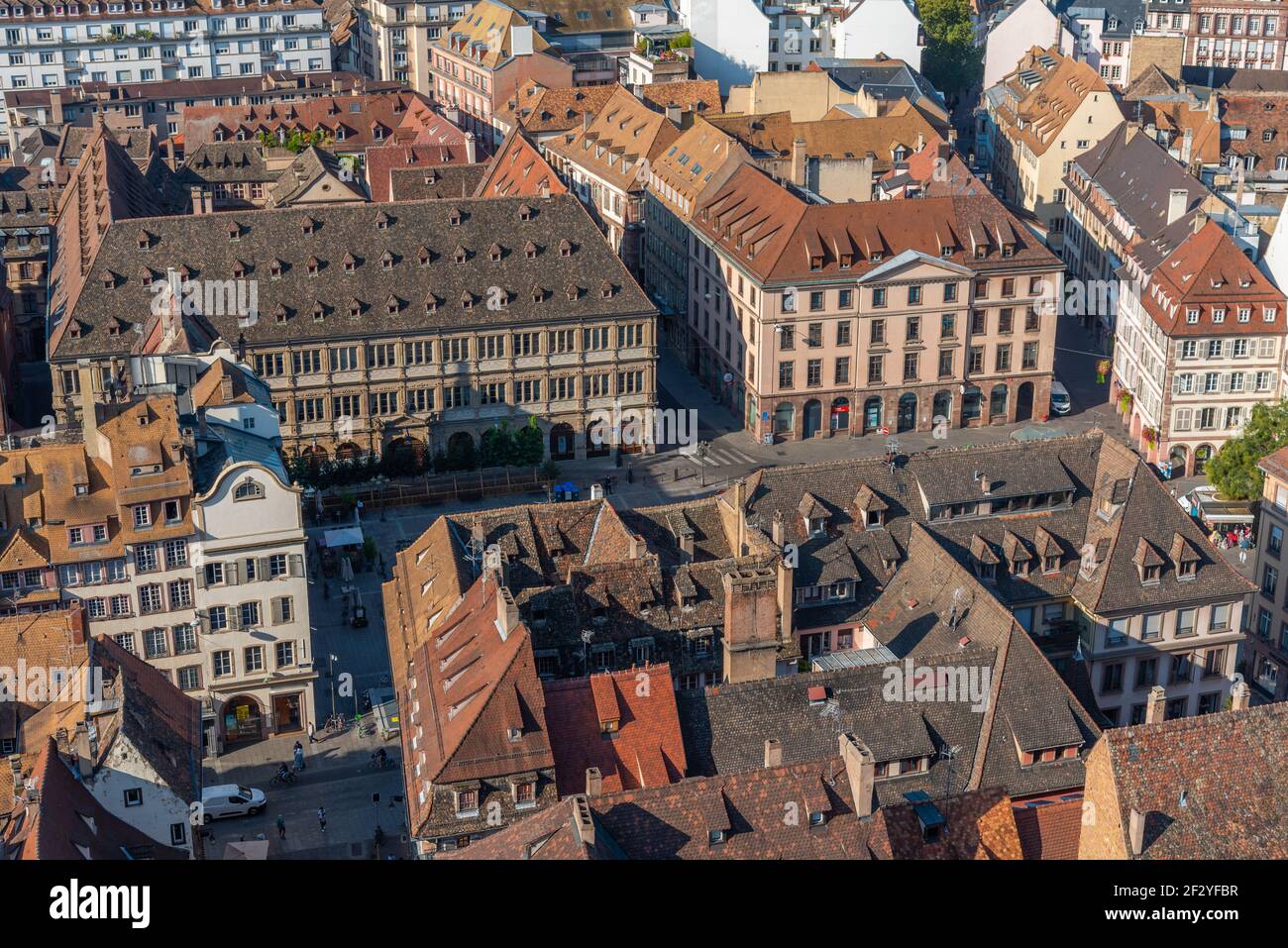 Aerial view of the old town of Strasbourg, France Stock Photo - Alamy