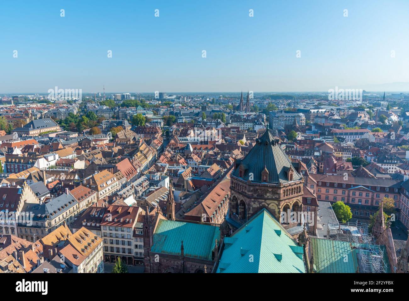 Aerial view of the old town of Strasbourg, France Stock Photo - Alamy