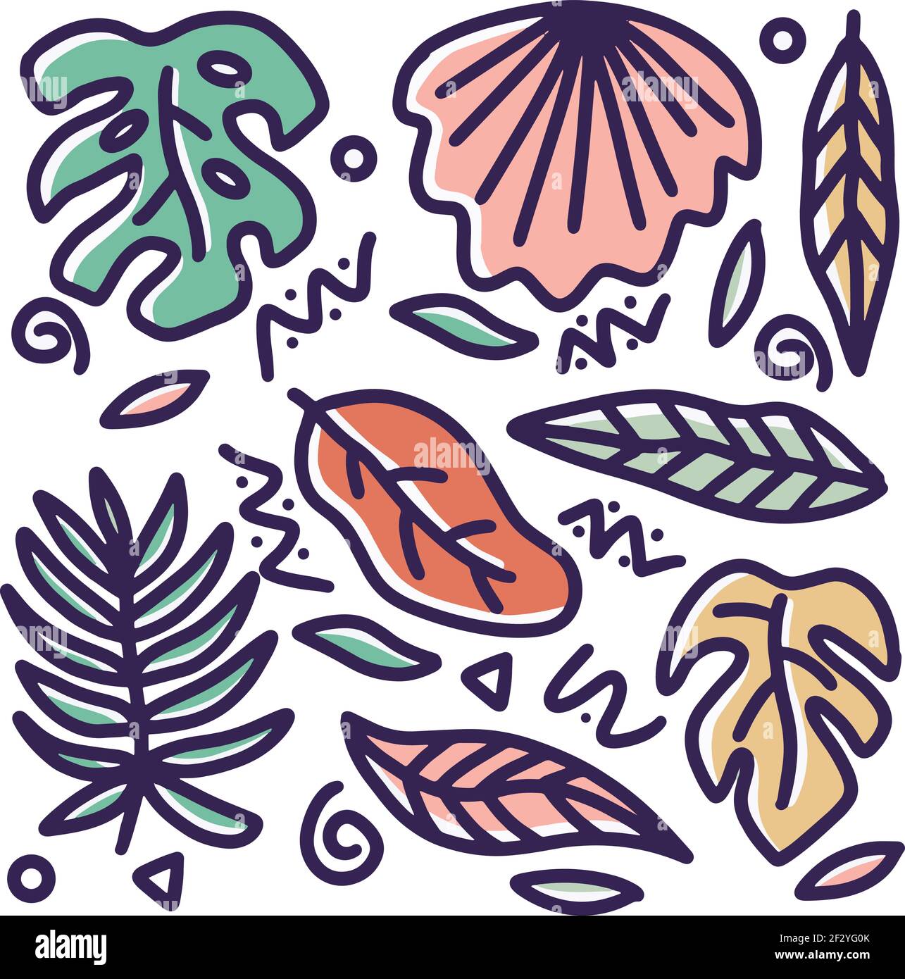 hand drawn doodle leaf Stock Vector Image & Art - Alamy