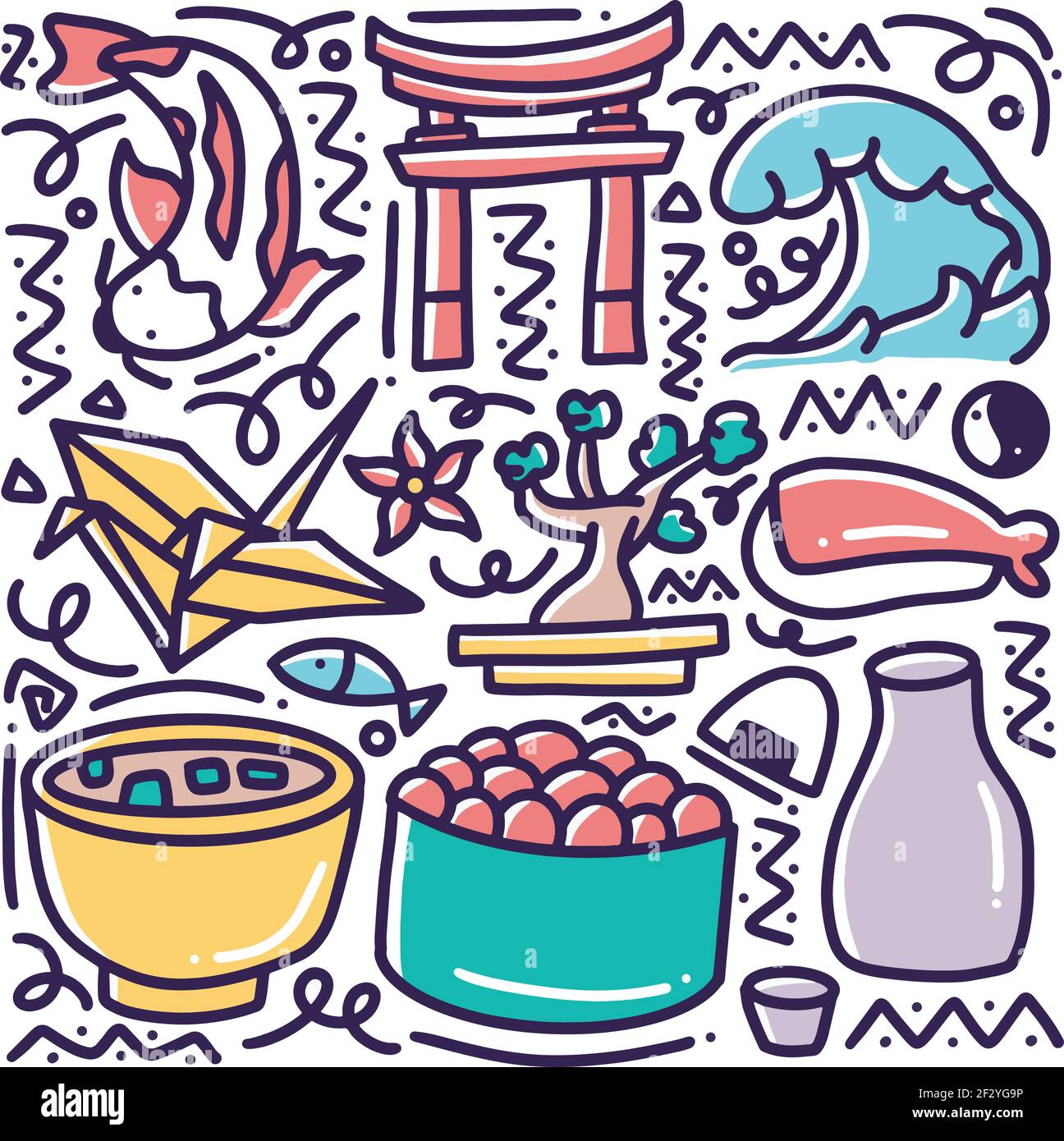 doodle set of japan holidays hand drawing Stock Vector Image & Art - Alamy