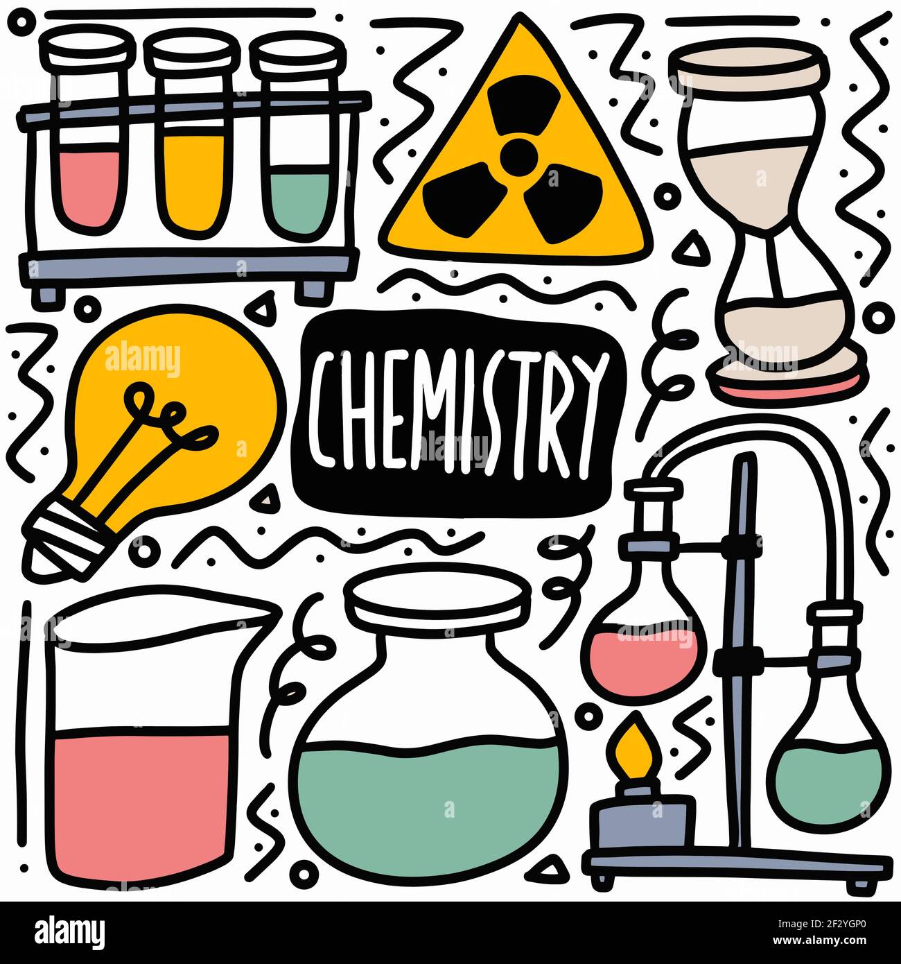 doodle set of hand drawn chemistry tools Stock Vector Image & Art - Alamy