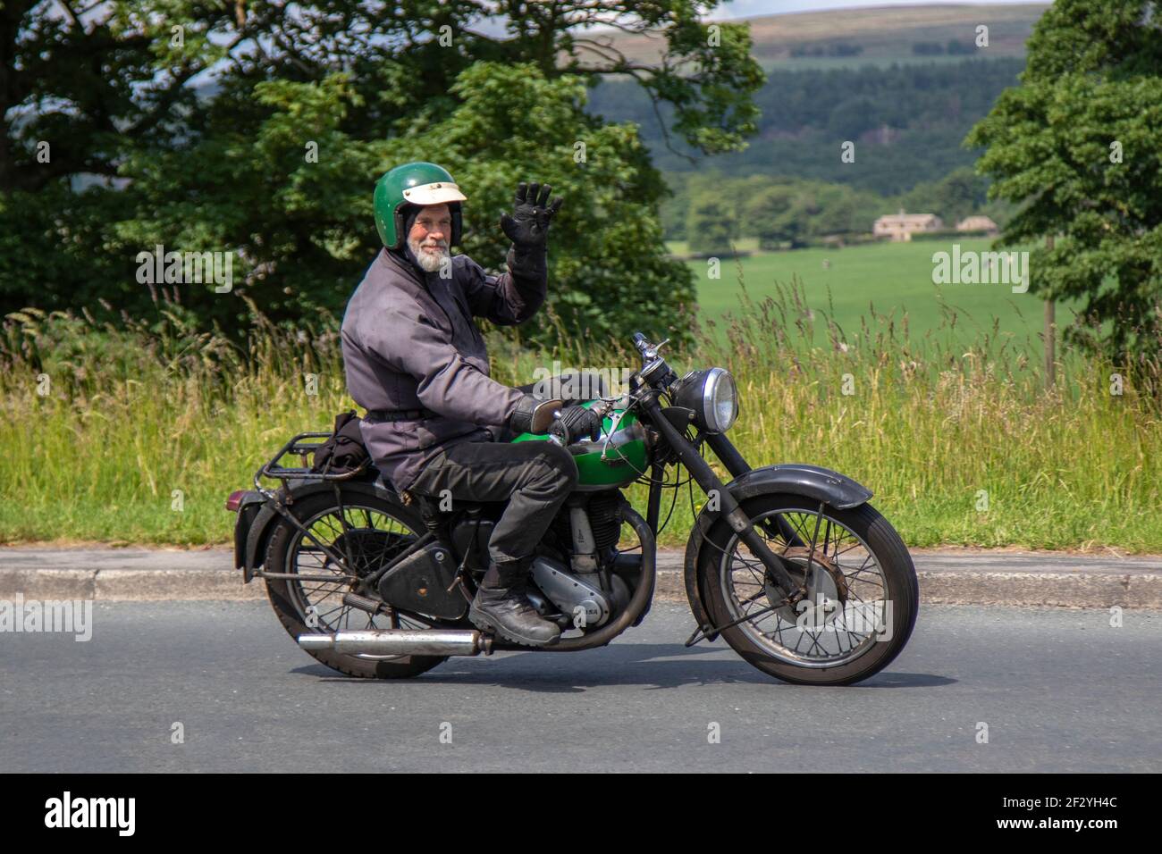 1950 50s green BSA 500cc Classic bikes, cherished veteran motorcycle ...