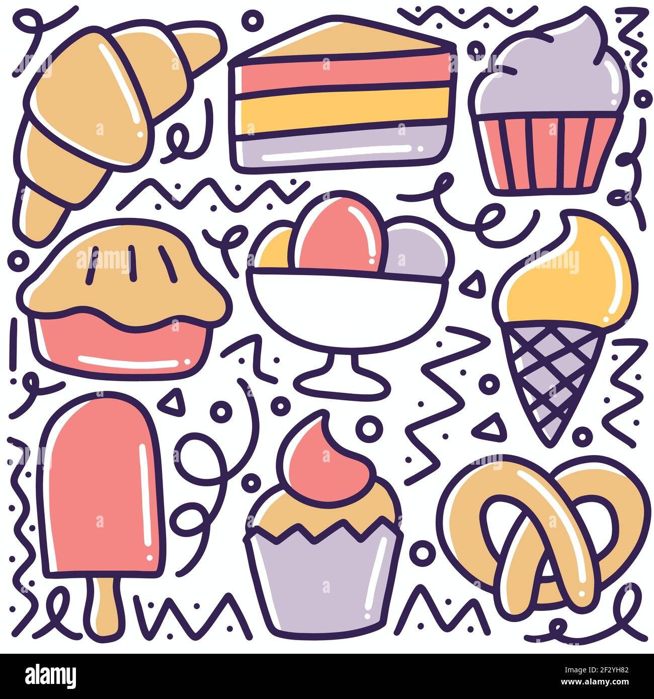 hand drawn food menu doodle Stock Vector Image & Art - Alamy