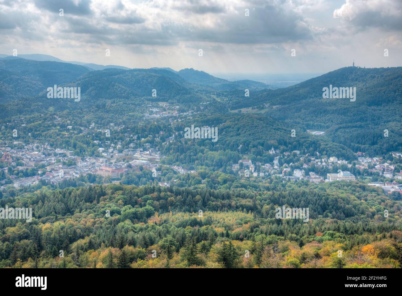Panorama of Baden Baden in Germany Stock Photo - Alamy