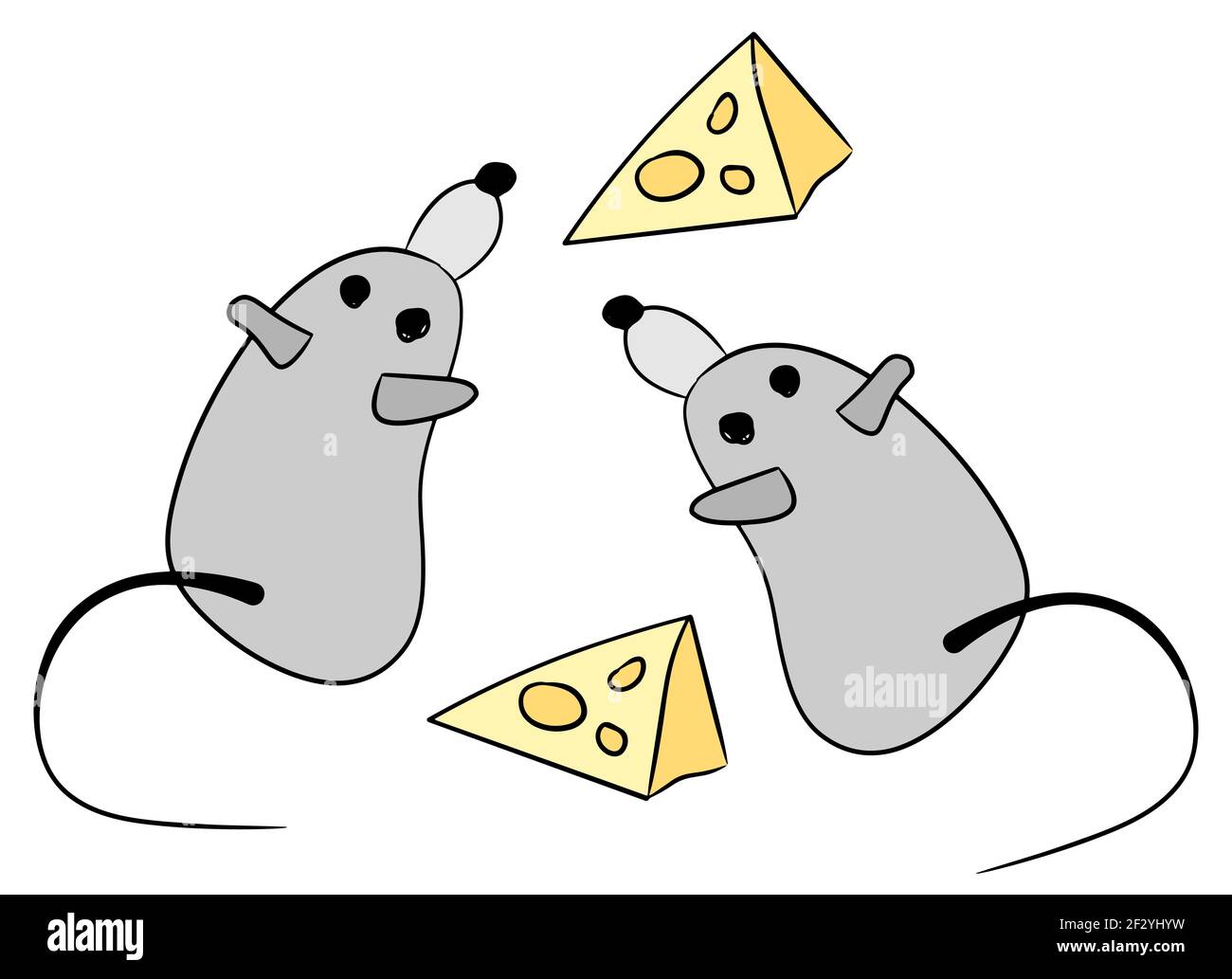 Two rats on a white background. Vector EPS 10 Stock Vector Image & Art ...