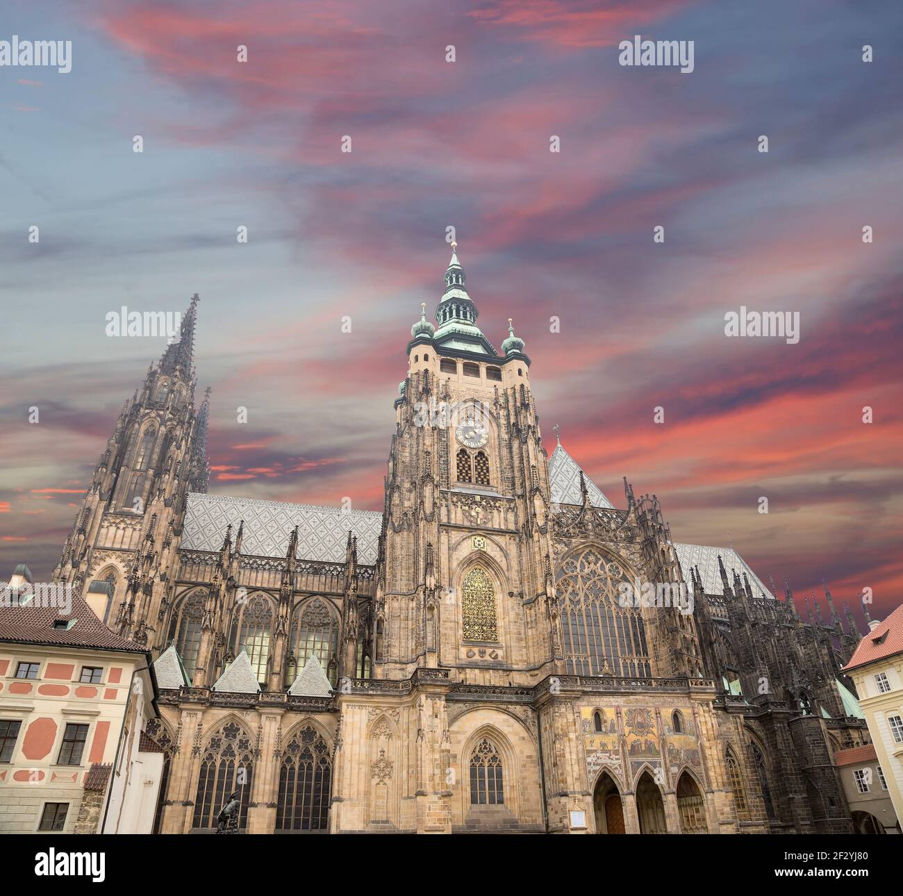 St. Vitus Cathedral (Roman Catholic cathedral ) in Prague Castle, Czech ...