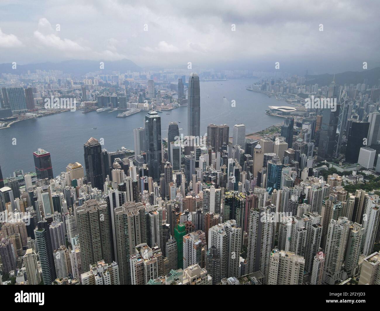Aerial View of Skyscrapers in Hong Kong Mid-Levels Stock Photo - Alamy