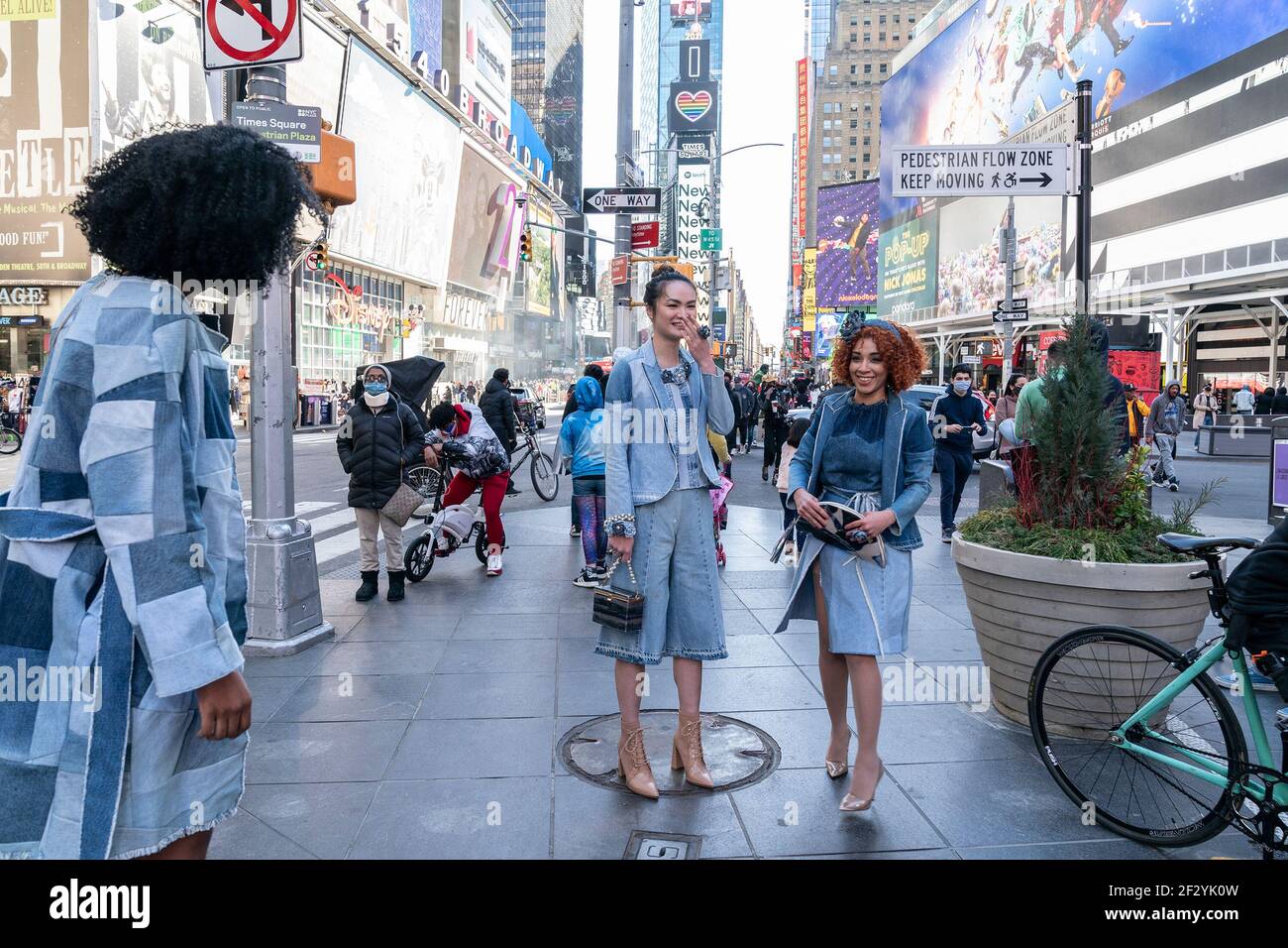 New York, United States. 13th Mar, 2021. Models show of Marina Gil ...