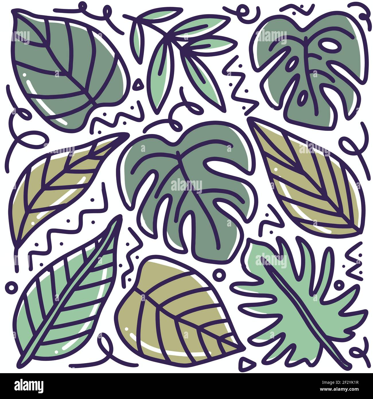 hand drawn doodle leaf Stock Vector Image & Art - Alamy