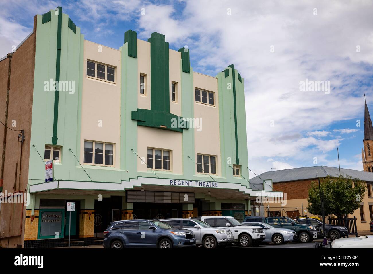 Mudgee town centre and Regent theatre building, regional NSW,Australia ...