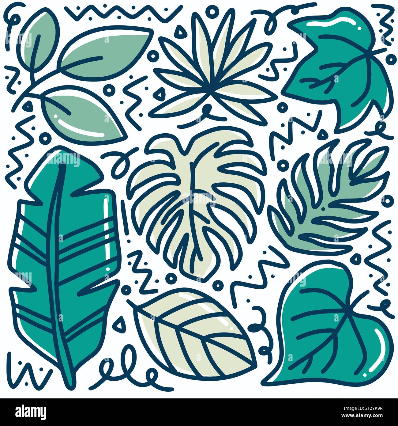 hand drawn doodle leaf Stock Vector Image & Art - Alamy