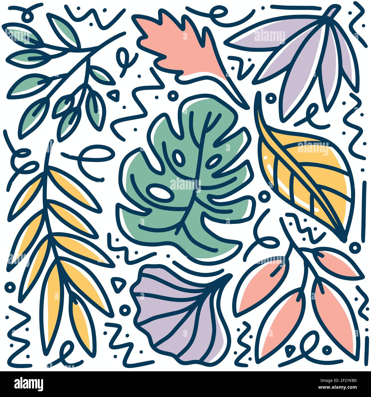 hand drawn doodle leaf Stock Vector Image & Art - Alamy