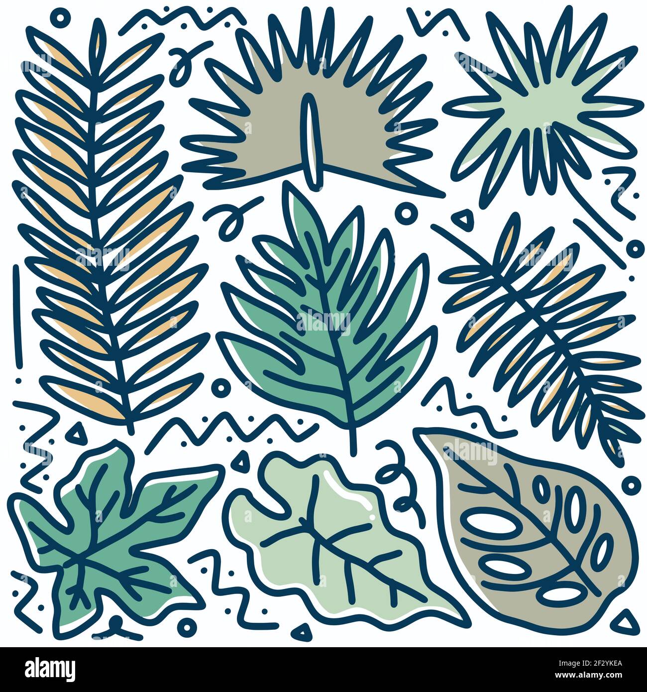 hand drawn doodle leaf Stock Vector Image & Art - Alamy