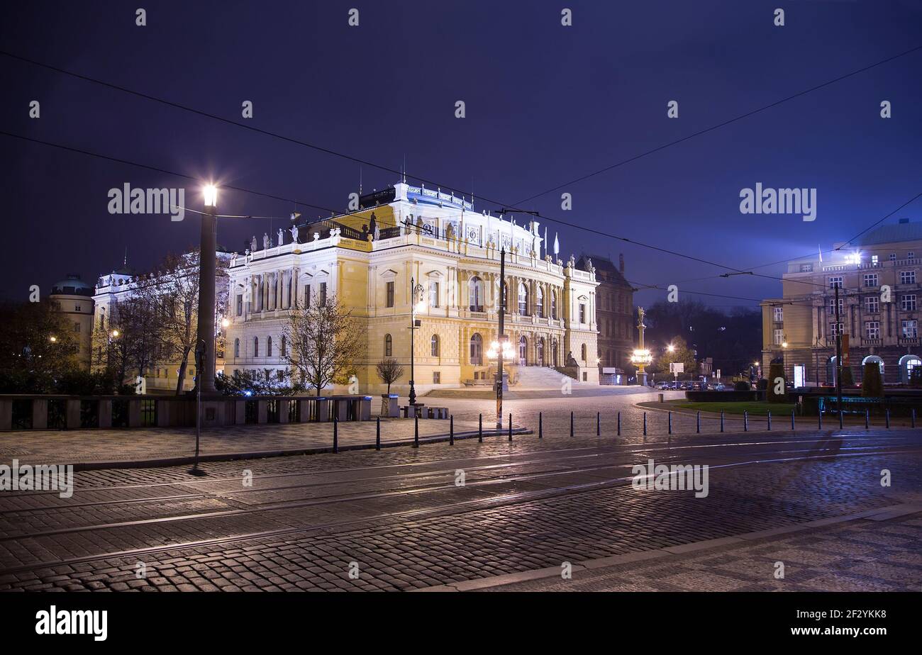 The building of Rudolfiunum concert halls on Jan Palach Square in ...