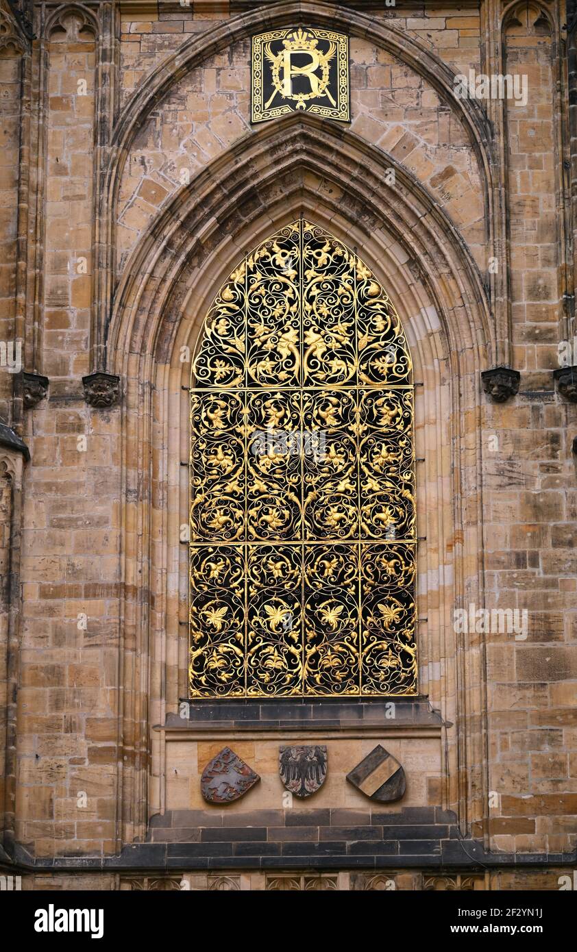 Saint vitus cathedral window hi-res stock photography and images - Alamy