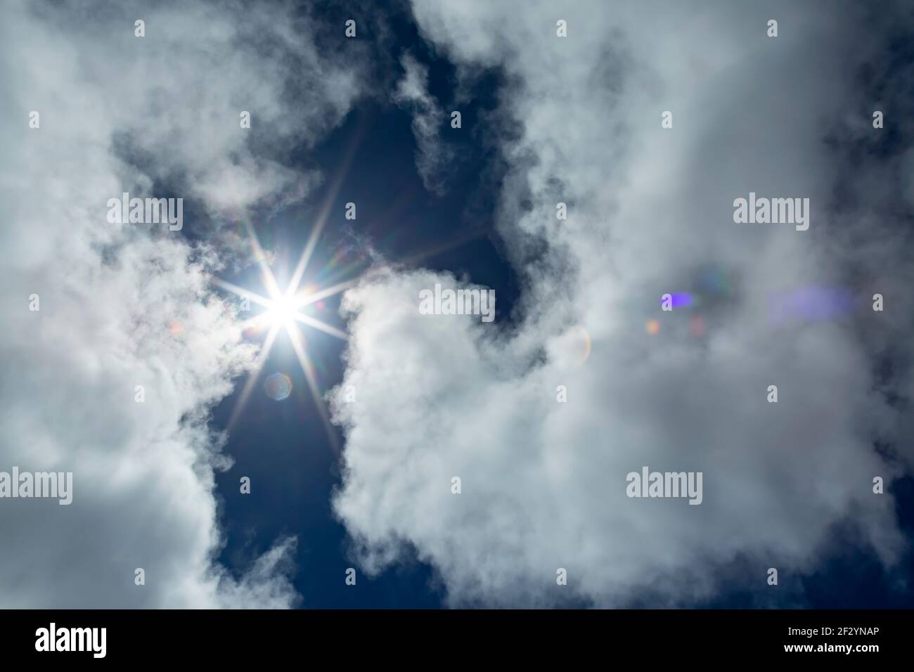 Sun rays in the cloud Stock Photo - Alamy