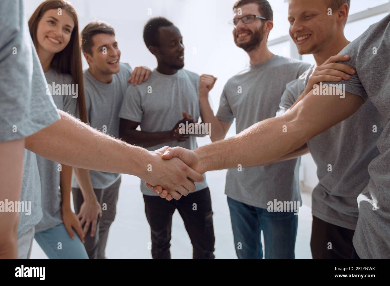 Supporting their team leaders hi-res stock photography and images - Alamy