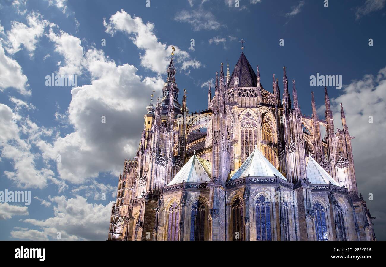 St. Vitus Cathedral (Roman Catholic cathedral ) in Prague Castle, Czech ...