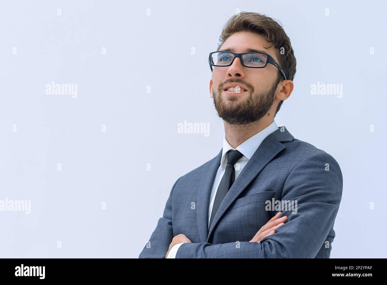 brooding handsome guy lifted his head up Stock Photo - Alamy