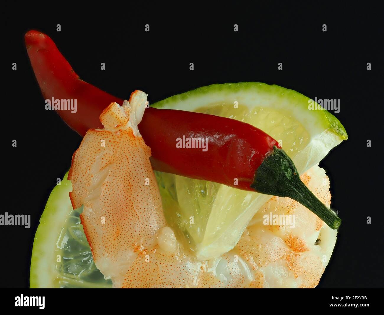 The prawn is royal. Macrophotography texture of shrimp meat with a ...