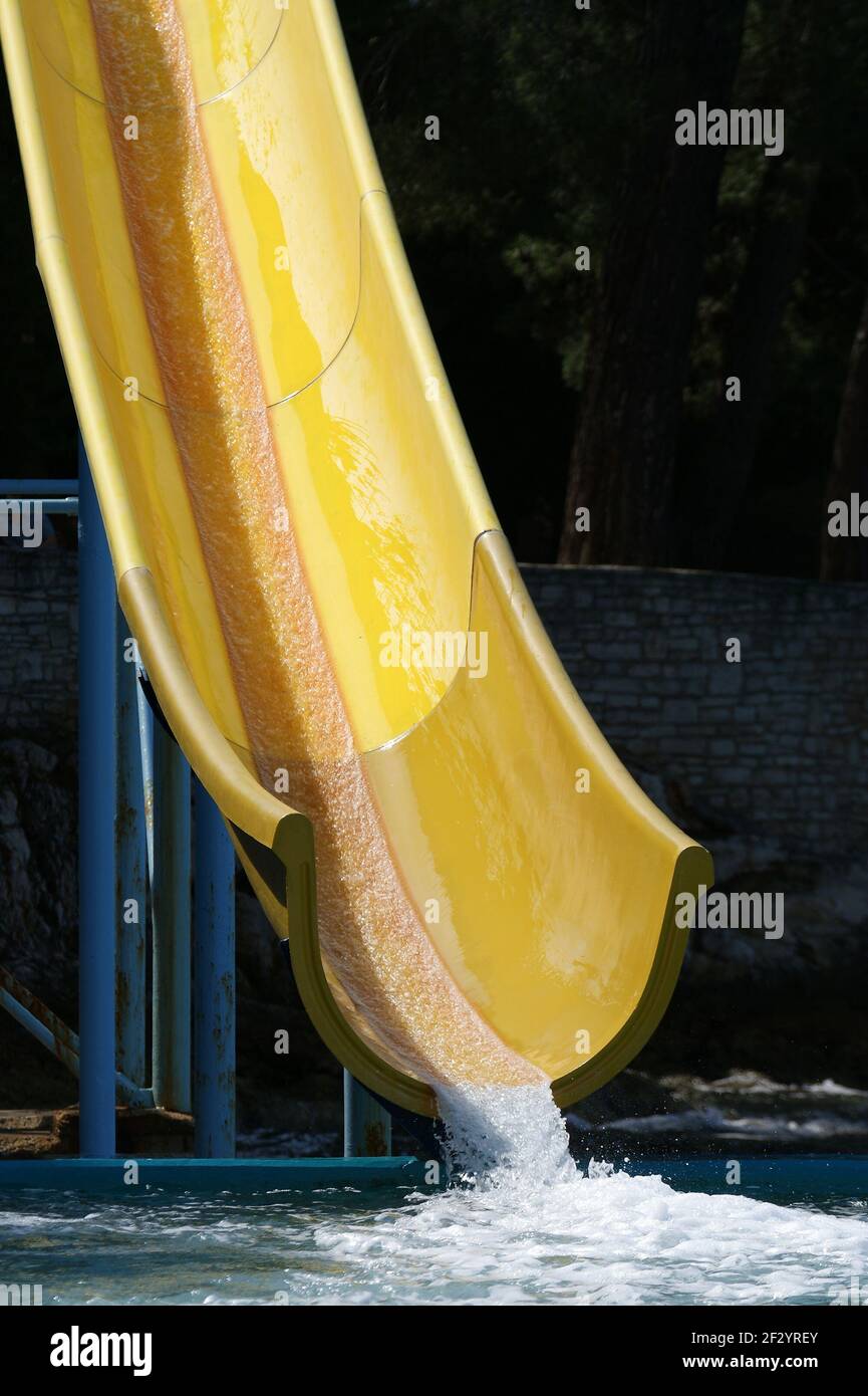 Detail of water park attractions (slide Stock Photo - Alamy