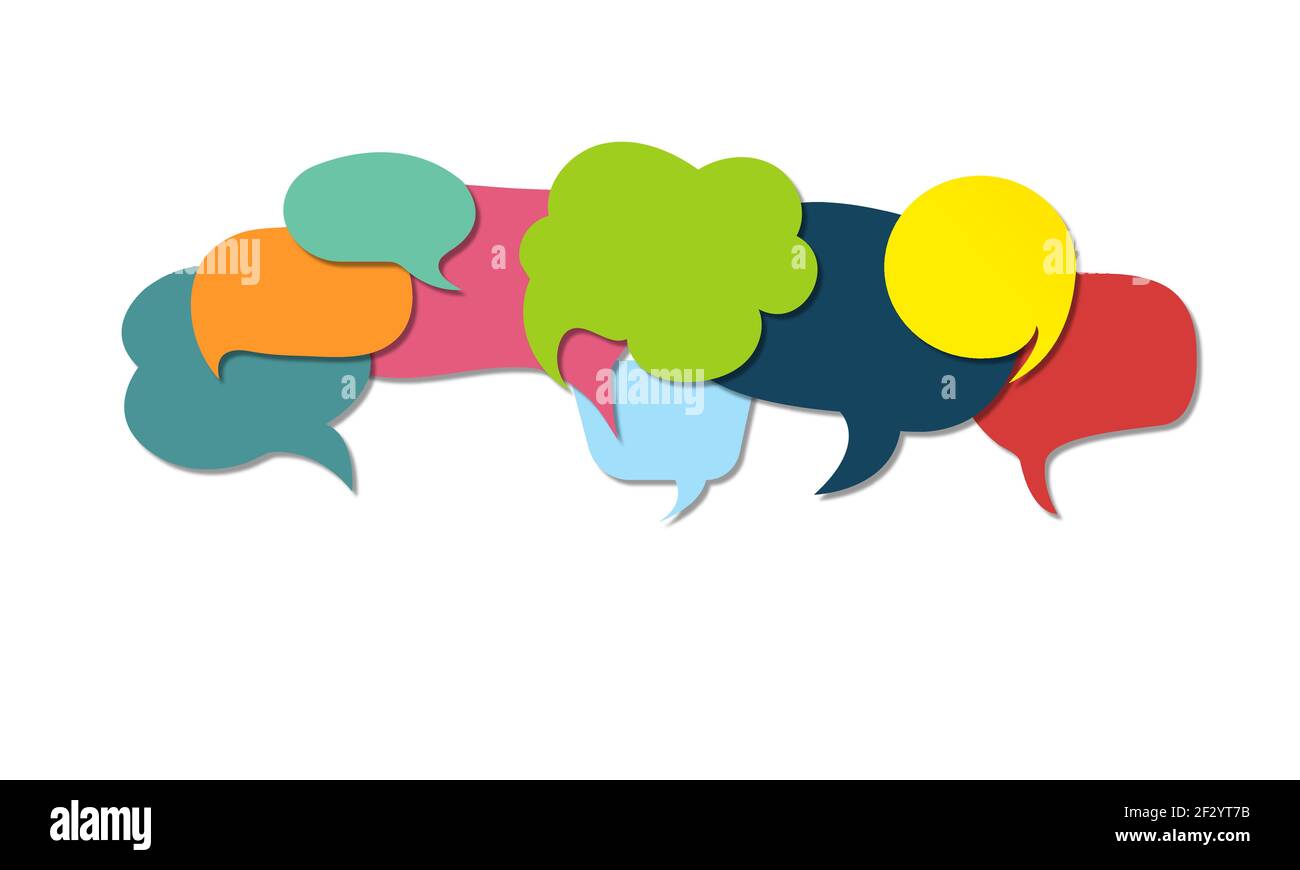 Set outline comic speech Cut Out Stock Images & Pictures - Alamy