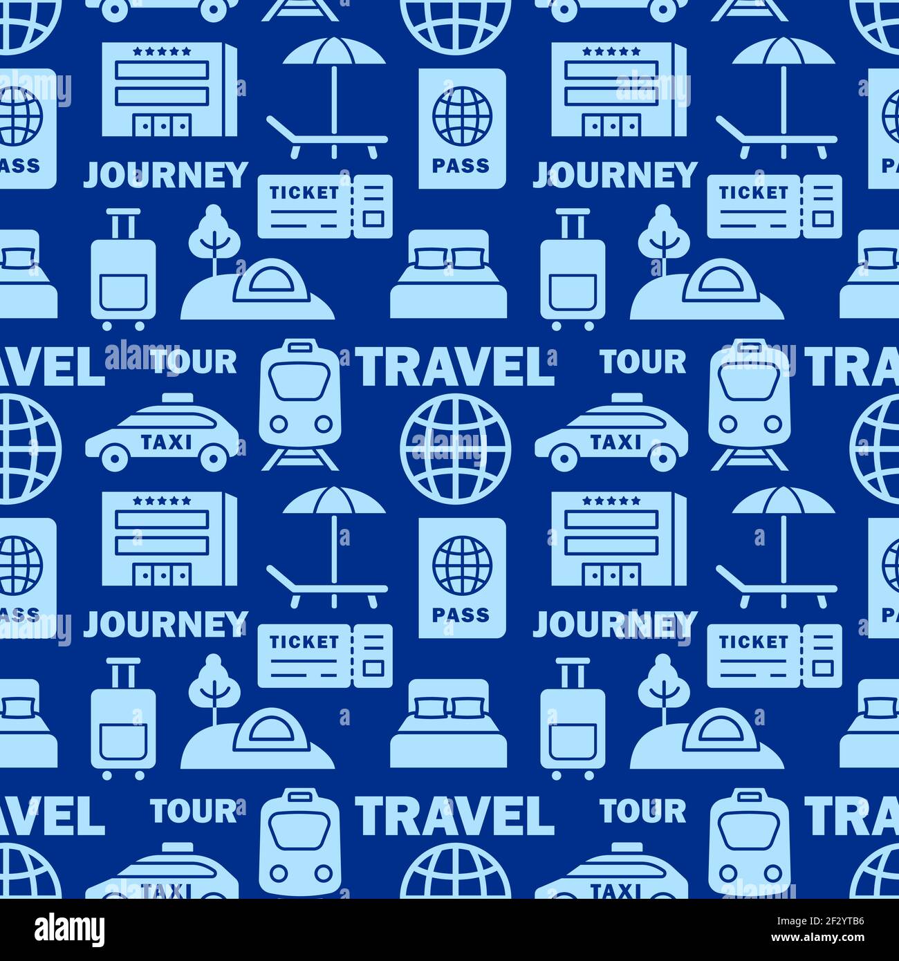 illustration of the travel and journey seamless pattern Stock Vector ...