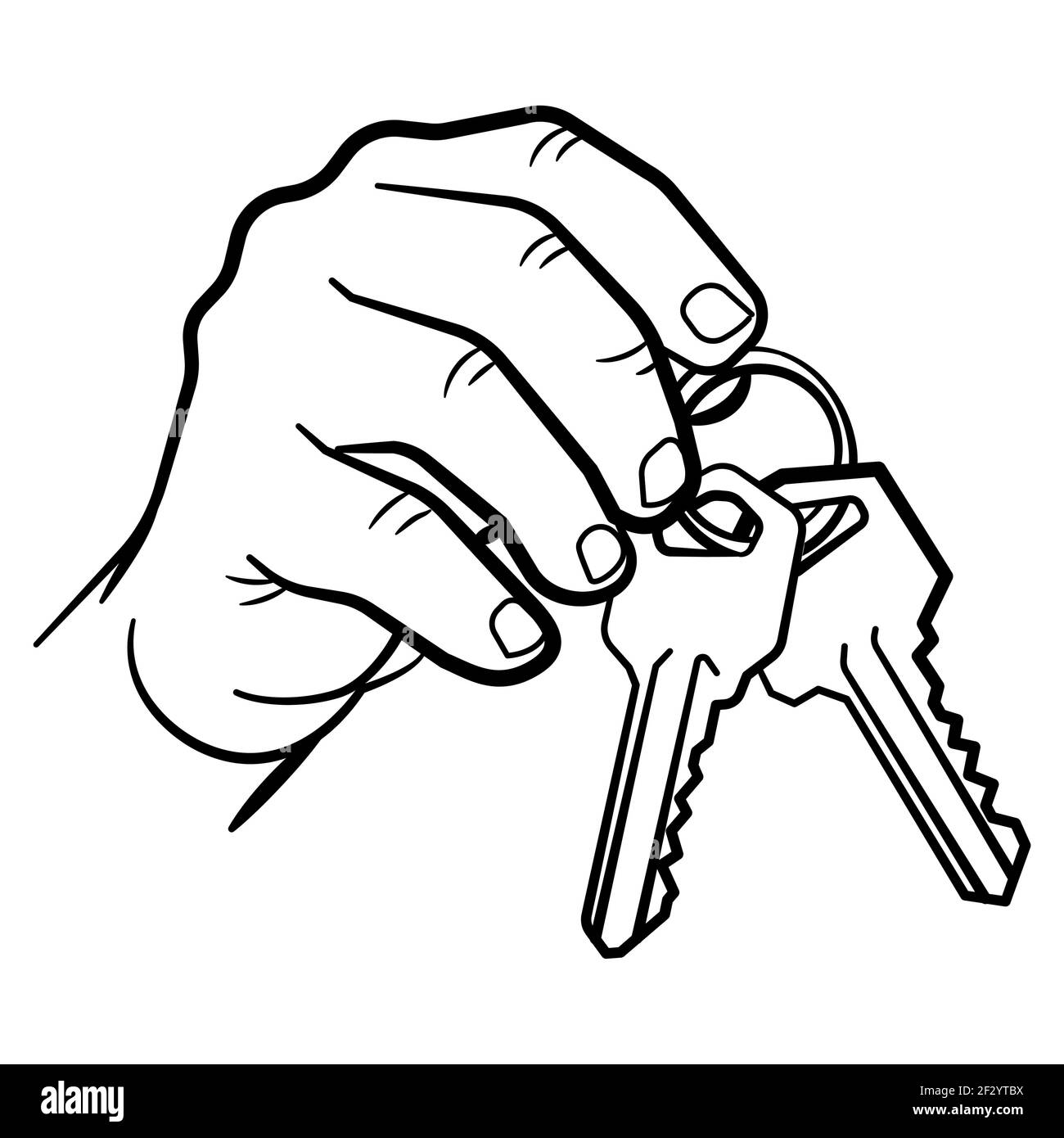 Hand keys door Stock Vector Images - Alamy