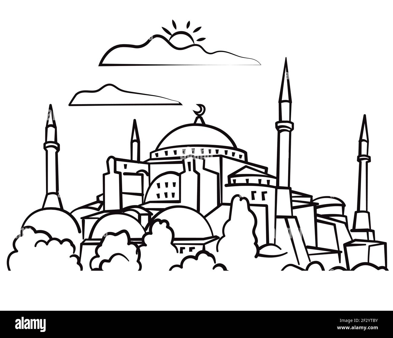 The temple of the mosque in istanbul Stock Vector Images - Alamy