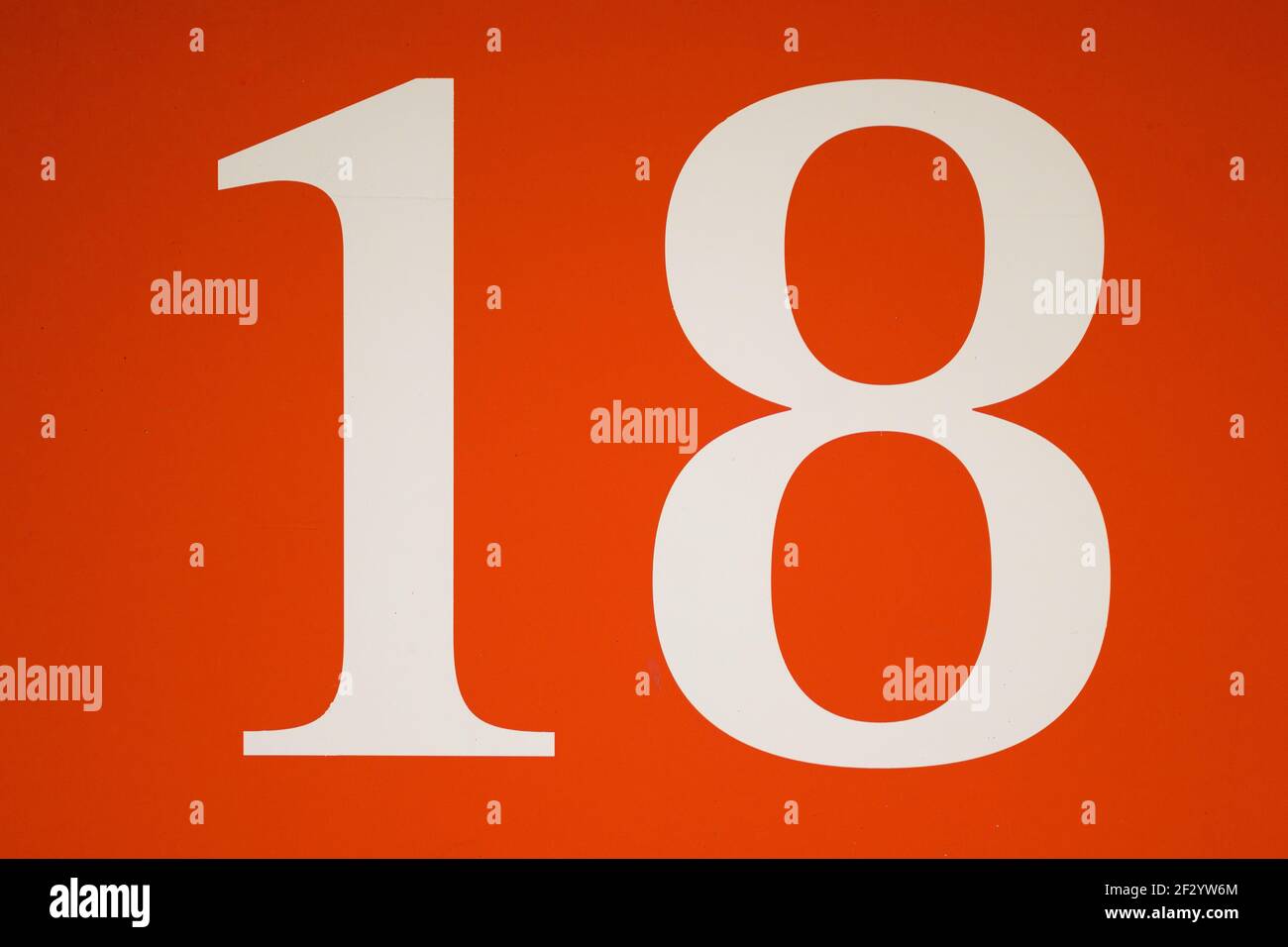 Number Eighteen High Resolution Stock Photography and Images - Alamy