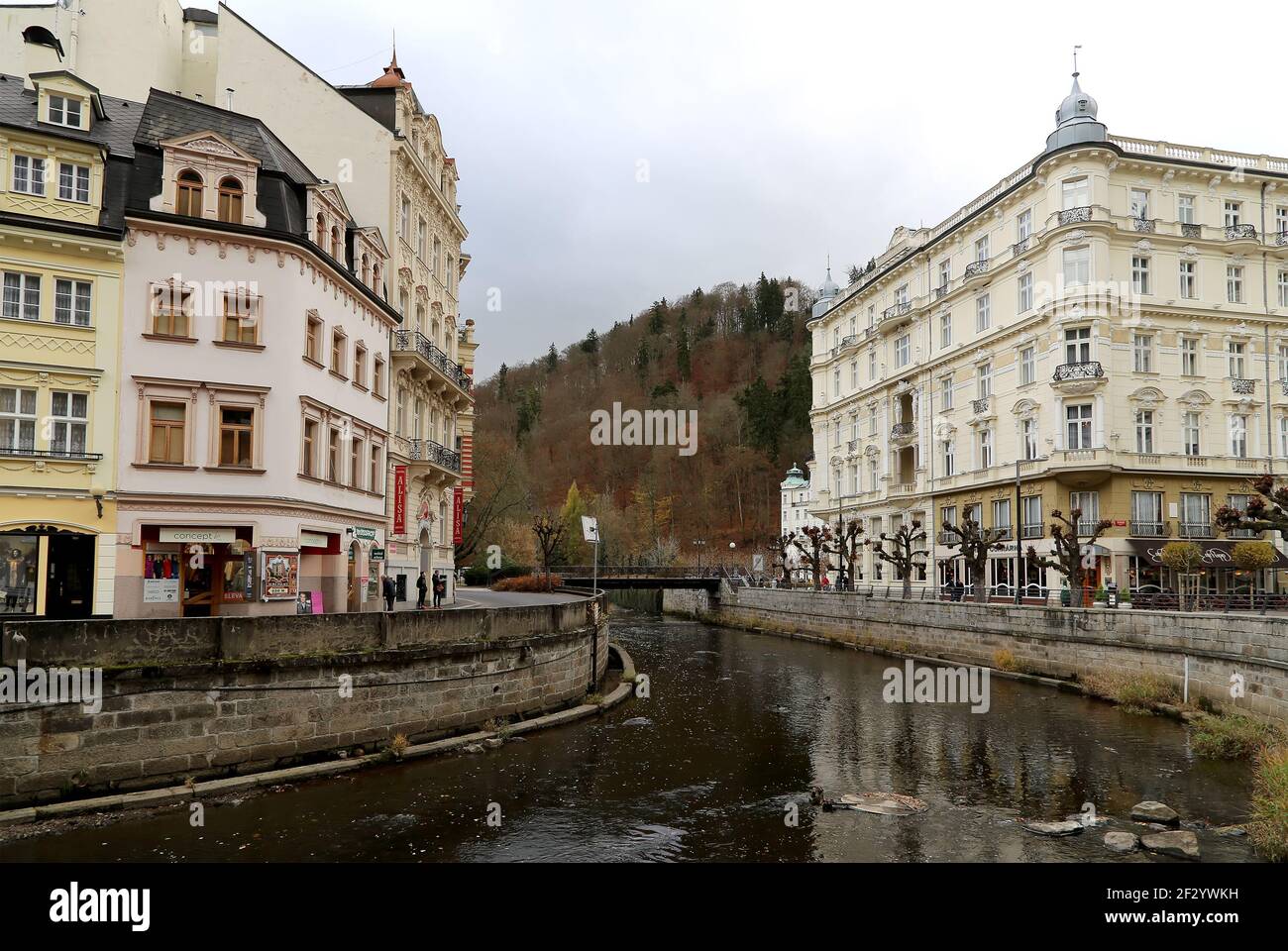 Karlovy Vary (Carlsbad) -- famous spa city in western Bohemia, very ...